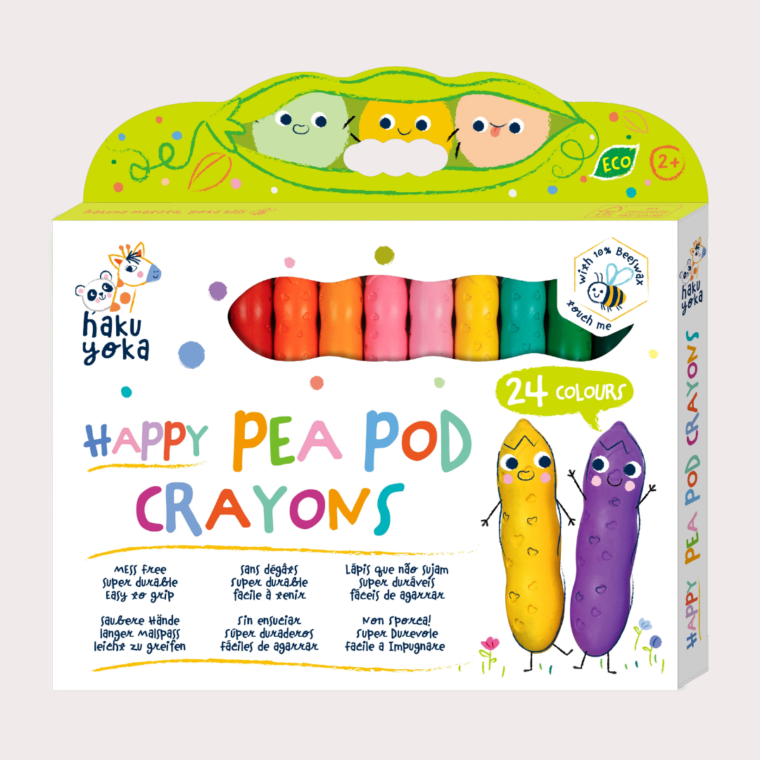 Happy Pea Pod Crayons -24 Colours – LM Bambini